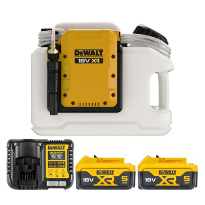 DeWalt DCE6820 18V XR Cordless 15L Powered Water Tank 2 x 5Ah Batteries ...
