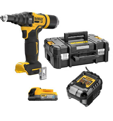 Dewalt DCF414E1T 18v XR 3/16" 4.8mm Brushless Riveter + 1x DCBP034 + Kit
