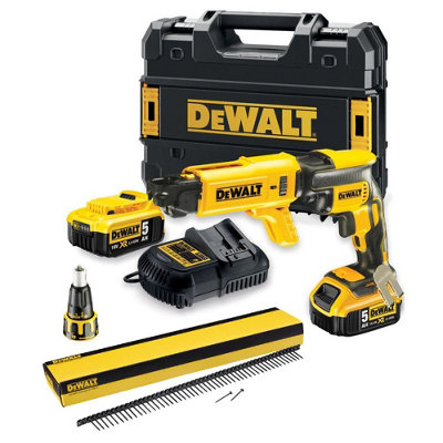 Dewalt DCF620P2 18v XR Brushless Drywall Autofeed Screwdriver + 1000 Screws