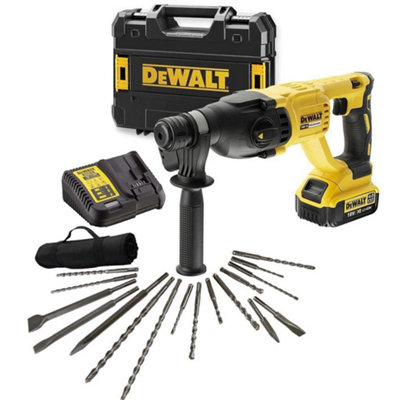 Dewalt DCH133M1 18v Brushless SDS Hammer Drill 3 Mode + 17 Piece Bit ...