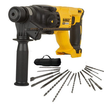Dewalt DCH133N 18v Brushless SDS Hammer Drill 3 Mode 17 Piece Bit Set
