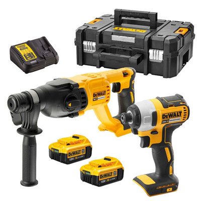 Dewalt DCK2023M2T 2 Piece 18v XR Cordless Kit - DCF787 Impact DCH133N ...