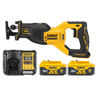 DeWalt DCS382 18V XR Cordless Brushless Reciprocating Saw With 2 x 5Ah ...