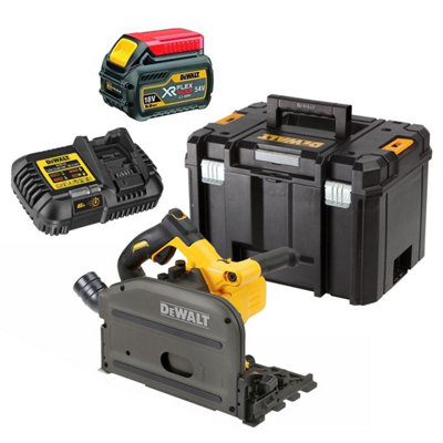 Dewalt DCS520T1 54v XR FLEXVOLT Cordless Plunge Saw 165mm - 1 x 6.0ah ...