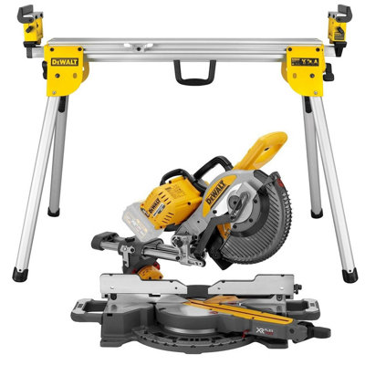 Dewalt DCS727N XR 2 X 54v Flexvolt Cordless 205mm Mitre Saw + DE7033 ...