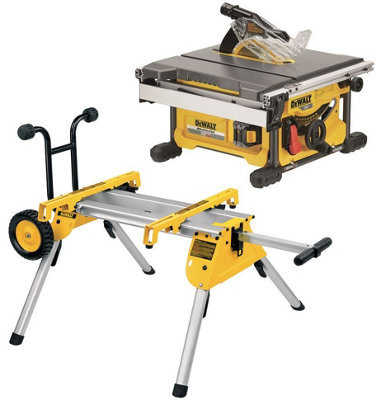 Dewalt DCS7485N 54v XR FlexVolt Cordless Portable Table Saw + DE7400 ...