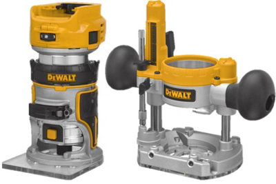 Dewalt DCW604NT 18v XR Brushless Router Trimmer + Plunge Base + DCW210N ...