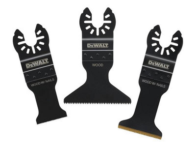 Dewalt DT20760 3PC Multi Tool Blade Set Titanium Plunge Cut Nails ...