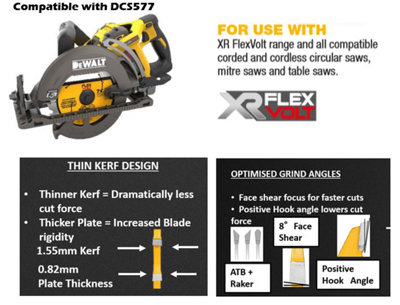 Dewalt DT40271 Extreme Runtime High Torque Circular Saw Blade 190 x 36T ...