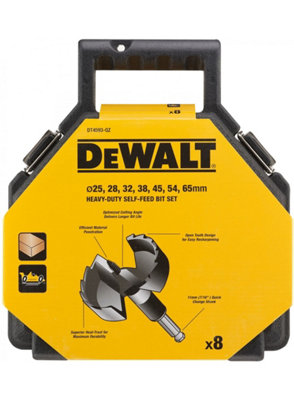 DeWalt DT4593 8 Piece Self Feed Forstner Wood Auger Drill Bit Set 25mm ...