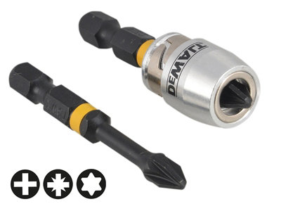 Dewalt DT70535T-QZ Impact Torsion Bits PZ2 x 50mm x2 & Magnetic ...