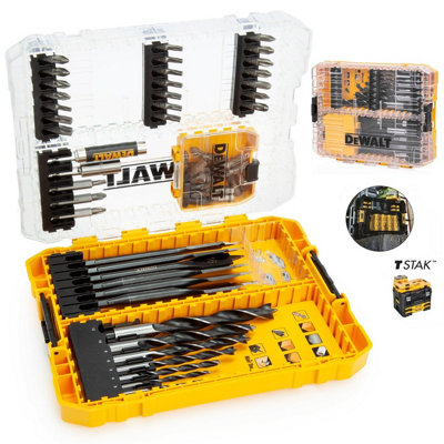 Dewalt DT70768 Extreme 57 Pc Screwdriver + Flat Spade + Brad Point Bit ...