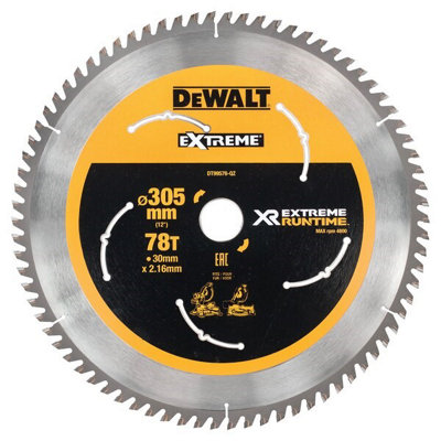 Dewalt DT99576 Flexvolt Extreme Mitre Saw Blade 305mm x 78 Tooth DCS781 ...