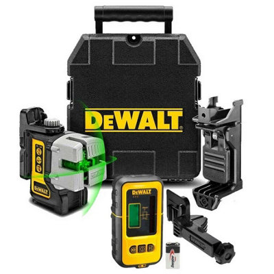 DEWALT DW089CG 3 BEAM 3 WAY SELF LEVELLING MULTI LINE GREEN LASER ...
