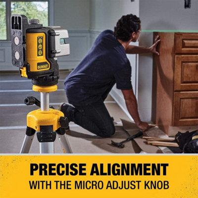 DeWalt DW089CG 3 Beam 3 Way Self Levelling Multi Line Green Laser IP54 ...
