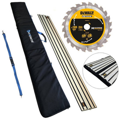 DeWalt DWS5022 1.5m Plunge Saw Guide Rail DWS520 Set + 24T Extreme ...