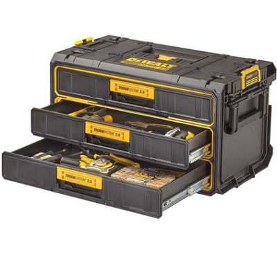 Dewalt DWST08330-1 Toughsystem 2.0 Tool Box 3 Shallow Drawer Toolbox ...