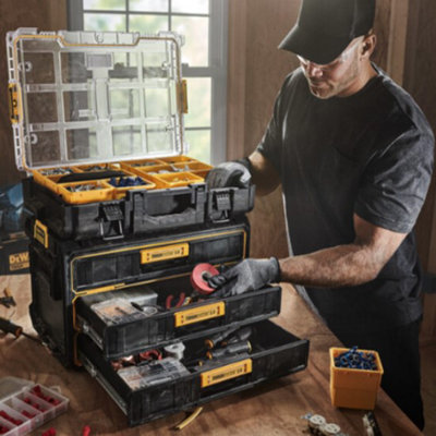 Dewalt DWST08330-1 Toughsystem 2.0 Tool Box 3 Shallow Drawer Toolbox ...