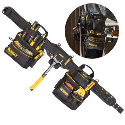 Dewalt DWST40603-1 Heavy Duty Tool Rig Toolbelt Drill Pouch + Brace ...