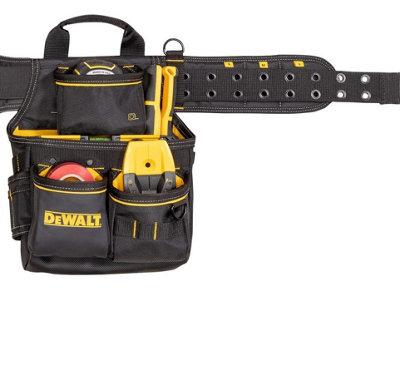 Dewalt DWST40603-1 Heavy Duty Tool Rig Toolbelt Drill Pouch + Brace ...