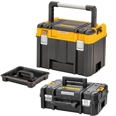 Dewalt DWST83343-1 Deep TSTAK 2.0 Organiser Storage Box Tote + DWST1 ...