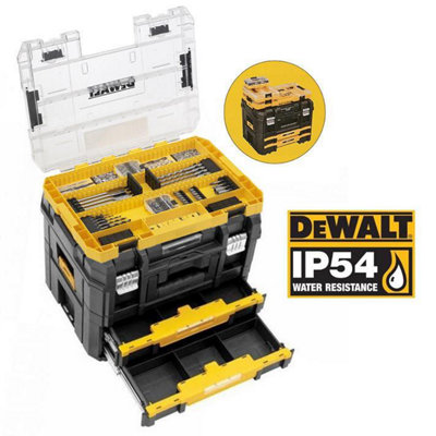 Dewalt DWST83395 1 TStak 2 IP54 Combo II IV Tool Storage Box 2 Drawers 85 Pc Set
