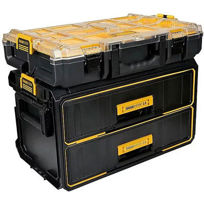 DEWALT DWST83529-1 TOUGHSYSTEM 2 TOOL BOX 2 X DRAWER TOOLBOX + DS100 ...
