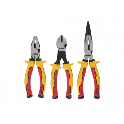 Dewalt Hand Tools Vde Plier Set, 3 Piece Multi Colour (One Size)