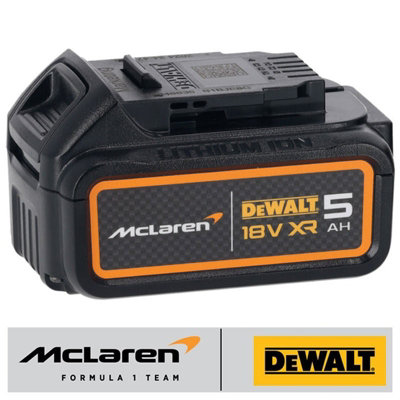DeWalt McLaren F1 DCB184 18v 5.0Ah Li-Ion Battery XR Range Lithium ...