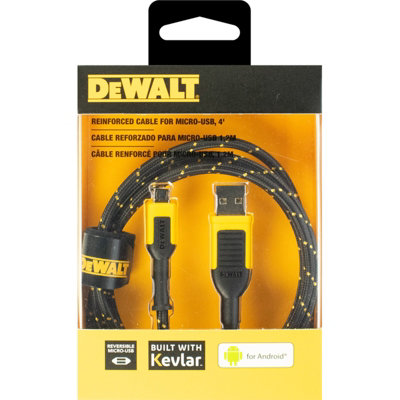 Dewalt Micro USB Charging Cable USB-A Andriod 4ft 1.2m Reinforced ...