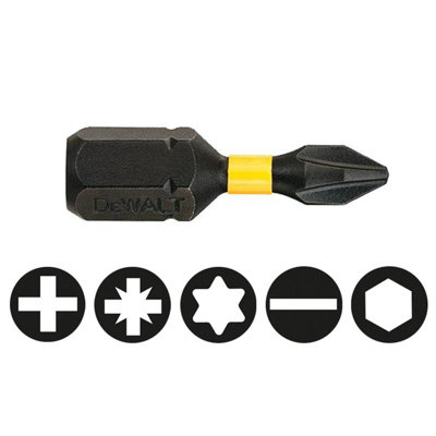 Dewalt Power Tools Impact Torsion Bits, Phillips Multi Colour (PH1 25mm)