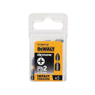 Dewalt Power Tools Impact Torsion Bits, Phillips Multi Colour (PH2 25mm)