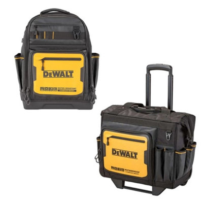 Dewalt Pro Rolling Wheeled Tool Bag Case Soft Storage Stackable + Pro ...