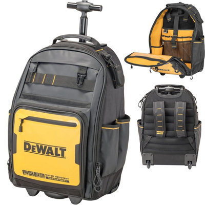 Dewalt Pro Rolling Wheeled Tool Bag Case Storage Stackable + Backpack ...