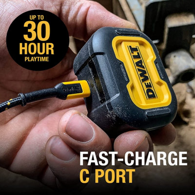 Dewalt Pro-X1 Wireless Earbuds Bluetooth 5.0 Headphones and Charging ...