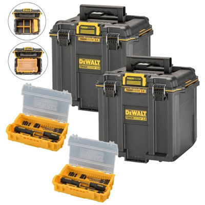 Dewalt Toughsystem 2.0 DWST08035-1 Half Width Deep Tool Box + Tough ...