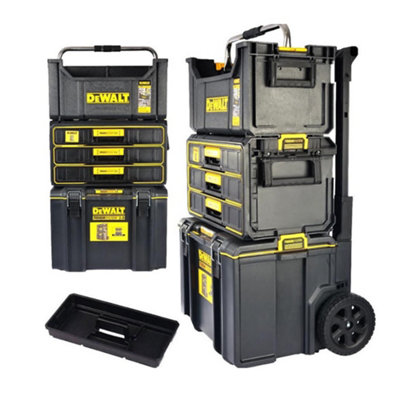 Dewalt Toughsystem 2 DS450 Rolling Tool Trolley + 3 Draw Organiser ...
