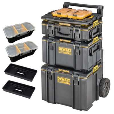 Dewalt Toughsystem 2 Rolling Tool Storage Box Trolley + Tstak Adaptor ...