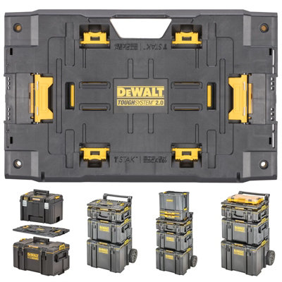 Dewalt Toughsystem 2 Rolling Tool Storage Box Trolley + Tstak Adaptor ...