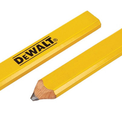 Dewalt Tradesmen HB Grade Flat Carpenters Pencils Yellow Dewalt Logo ...