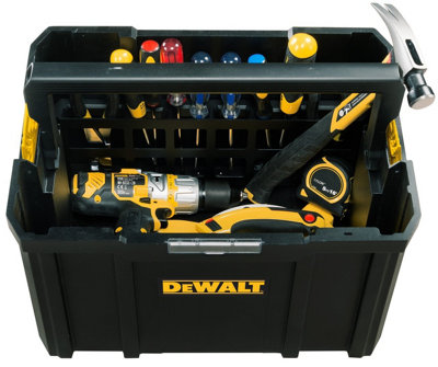 Dewalt Tstak Tool Carry Open Tote Tool Box Carrier + Clear Organiser ...