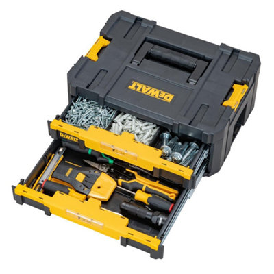 Dewalt TStak Twin Pack IV + III Tool Storage Box + 2 Shallow Drawers ...
