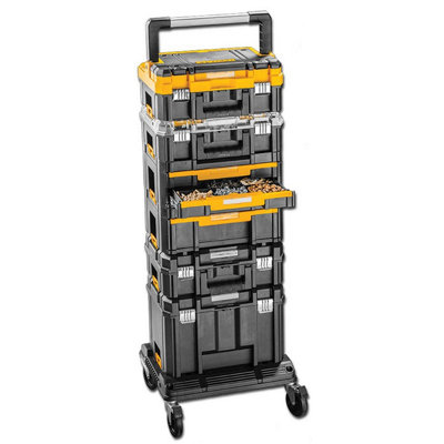 Dewalt Ultimate TStak Tower Trolley Carrier Set - 6 Tstak Boxes ...