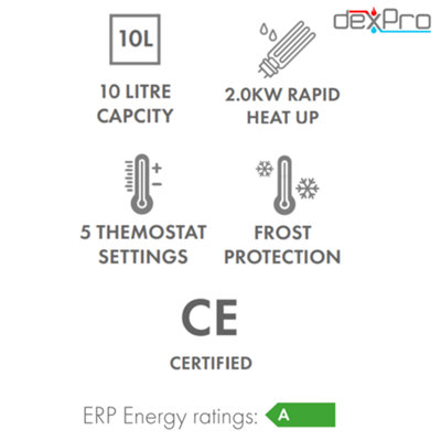 Dexpro Standalone Delux Stainless Steel Water Heater