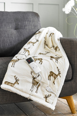 Deyongs Sterling Stag Heated Throw
