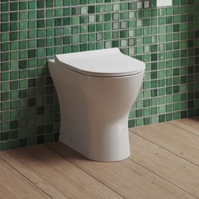 Dezine Alto Back To Wall Toilet with Soft Close Seat | DIY at B&Q