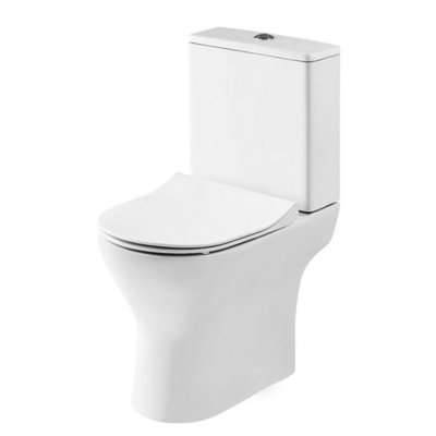Dezine Alto Close Coupled Rimless Toilet with Soft Close Seat