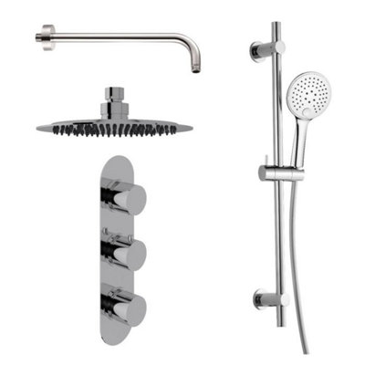 Dezine Alto Concealed Shower Kit with Slide Rail Kit and Wall Mounted ...