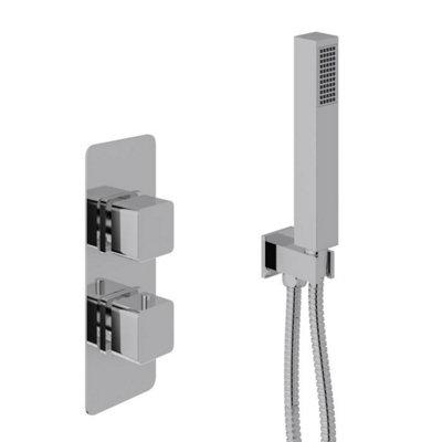 Dezine Cubo Concealed Shower Kit with Handset, Chrome