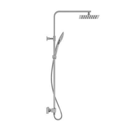 Dezine Cubo Pro Exposed Square Shower Kit, Chrome